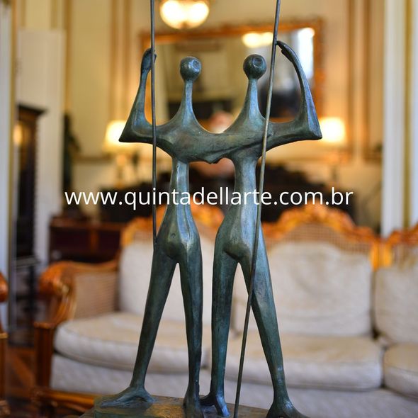 Escultura Candango de Bronze 80cm - EBZ545. Compre já - quintadellarte